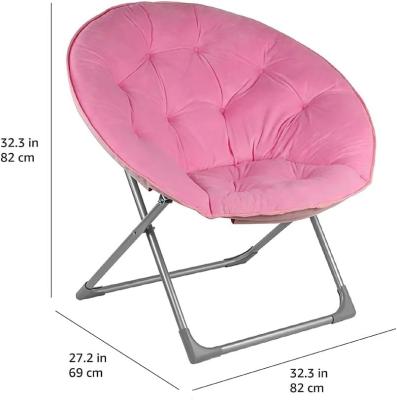 China Folding Moon Chair - Large Saucer UFO Chair with Collapsible Metal Frame, Moon Round Camping Chair for sale