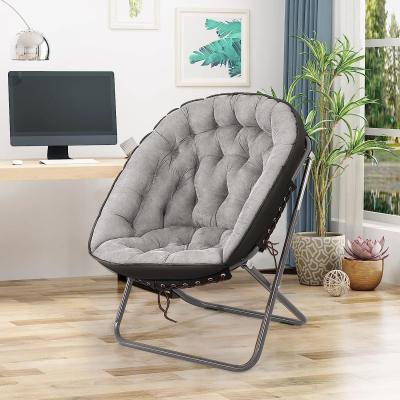 China Folding Moon Chair - Large Saucer UFO Chair with Collapsible Metal Frame, Moon Round Camping Chair for sale