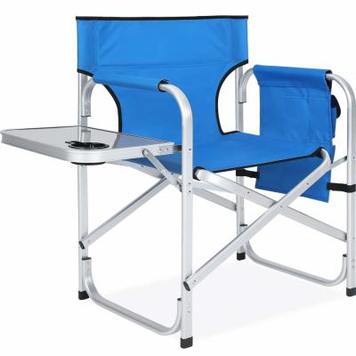Cina Promotional Folding Lightweight Aluminum Dining Director Chair Adjustable Outdoor Foldable Metal Director Chairs in vendita