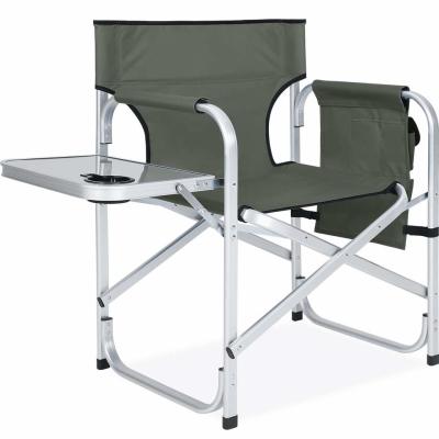 Cina Promotional Folding Lightweight Aluminum Dining Director Chair Adjustable Outdoor Foldable Metal Director Chairs in vendita