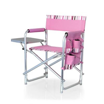 Cina Promotional Folding Lightweight Aluminum Dining Director Chair Adjustable Outdoor Foldable Metal Director Chairs in vendita