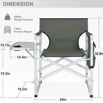 Cina Promotional Folding Lightweight Aluminum Dining Director Chair Adjustable Outdoor Foldable Metal Director Chairs in vendita