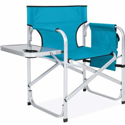 Cina Promotional Folding Lightweight Aluminum Dining Director Chair Adjustable Outdoor Foldable Metal Director Chairs in vendita