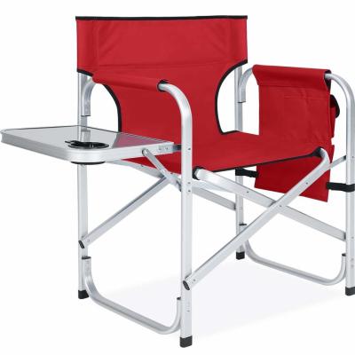 Cina Promotional Folding Lightweight Aluminum Dining Director Chair Adjustable Outdoor Foldable Metal Director Chairs in vendita