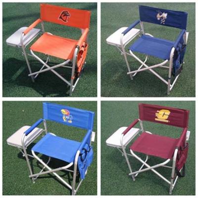 Cina Promotional Folding Lightweight Aluminum Dining Director Chair Adjustable Outdoor Foldable Metal Director Chairs in vendita
