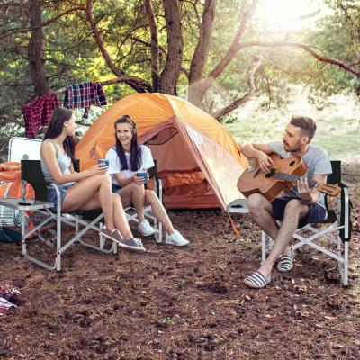 Cina Promotional Folding Lightweight Aluminum Dining Director Chair Adjustable Outdoor Foldable Metal Director Chairs in vendita
