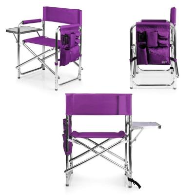 Cina Promotional Folding Lightweight Aluminum Dining Director Chair Adjustable Outdoor Foldable Metal Director Chairs in vendita