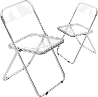 Cina Wholesale Folding Portable Pp Plastic Metallic Frame Dinning Chair Plastic Chairs For Events in vendita