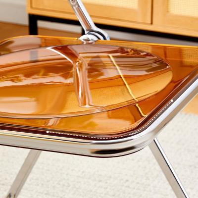 Cina Wholesale Folding Portable Pp Plastic Metallic Frame Dinning Chair Plastic Chairs For Events in vendita