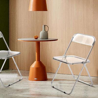 Cina Wholesale Folding Portable Pp Plastic Metallic Frame Dinning Chair Plastic Chairs For Events in vendita