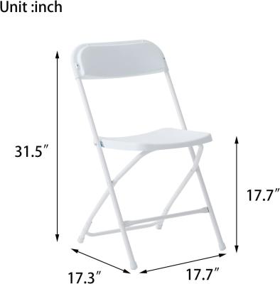 Cina Wholesale Folding Portable Pp Plastic Metallic Frame Dinning Chair Plastic Chairs For Events in vendita