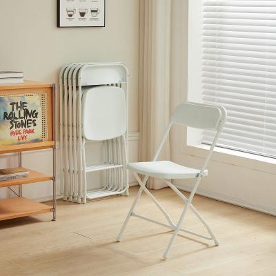 Cina Wholesale Folding Portable Pp Plastic Metallic Frame Dinning Chair Plastic Chairs For Events in vendita