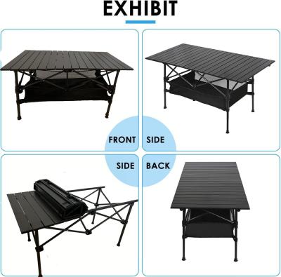 China Roll-up Table, folding Plastic Wooden Design Coffee Lounge Patio Portable Foldable Plastic Garden Table Set for sale