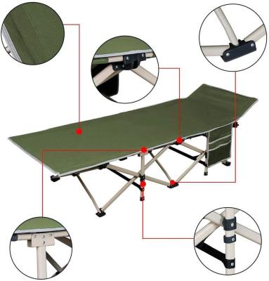 China Folding Camping Cot, Portable Foldable Military Cot, Canvas Sleeping Bed, Outdoor Comfortable Lightweight Camp Bed for sale