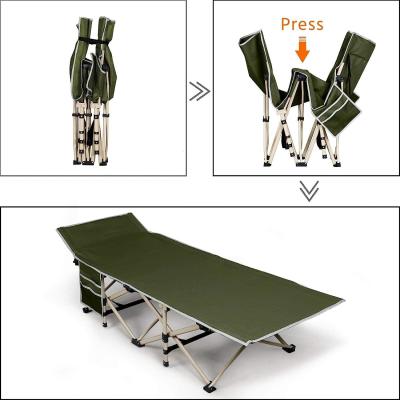 China Folding Camping Cot, Portable Foldable Military Cot, Canvas Sleeping Bed, Outdoor Comfortable Lightweight Camp Bed for sale