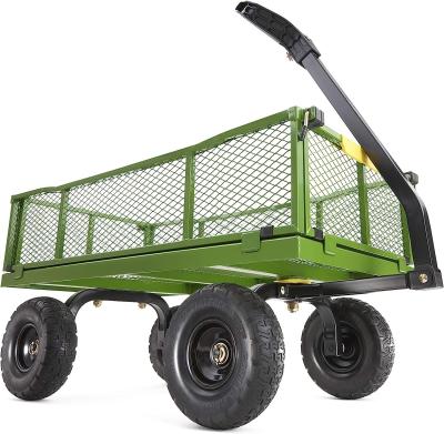 China Outdoor Garden Heavy Duty Utility Portable Large Capacity Camping Collapsible Wagon Cart With All-Terrain Wheels for sale