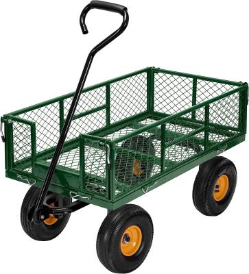 China Outdoor Garden Heavy Duty Utility Portable Large Capacity Camping Collapsible Wagon Cart With All-Terrain Wheels for sale