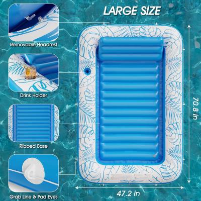 China Inflatable Tanning Pool Lounger Float, Sun Tan Tub Sunbathing Raft Floatie Toys Water Filled Tanning Bed Mat for sale