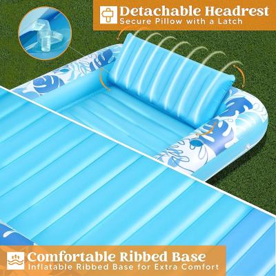 China Inflatable Tanning Pool Lounger Float, Sun Tan Tub Sunbathing Raft Floatie Toys Water Filled Tanning Bed Mat for sale