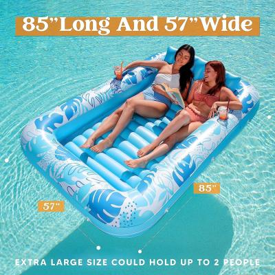 China Inflatable Tanning Pool Lounger Float, Sun Tan Tub Sunbathing Raft Floatie Toys Water Filled Tanning Bed Mat for sale
