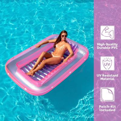 China Inflatable Tanning Pool Lounger Float, Sun Tan Tub Sunbathing Raft Floatie Toys Water Filled Tanning Bed Mat for sale