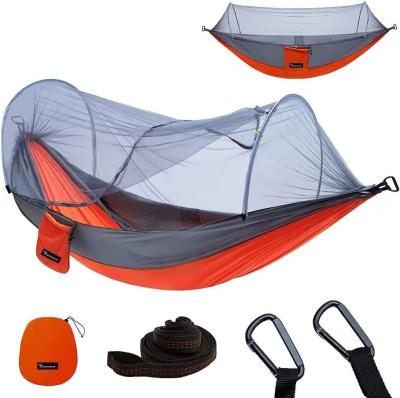 China Camping Hammock with Mosquito Net, Hammocks with 13ft Tree Straps Carabiners, Automatic Quick Open Outdoor for sale