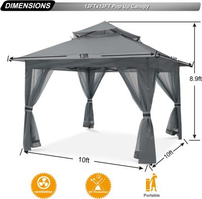 China Pop Up Gazebo Mosquito Nettings, Outdoor Canopy Shelter Garden Lawn Backyard, Patio Cover Outdoor Gazebo Pergol for sale