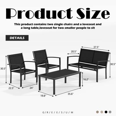 China Patio Rattan Furniture Set Hidden Storage, 7 Sofa Sections, Outdoor Wicker Conversation Set, Natural Color Rattan for sale