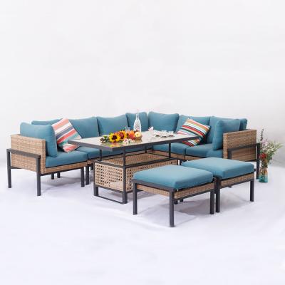 China Outdoor Patio Furniture Sets Patio Set Rattan Chair Wicker Sofa Conversation Set Patio Chair Backyard Lawn for sale