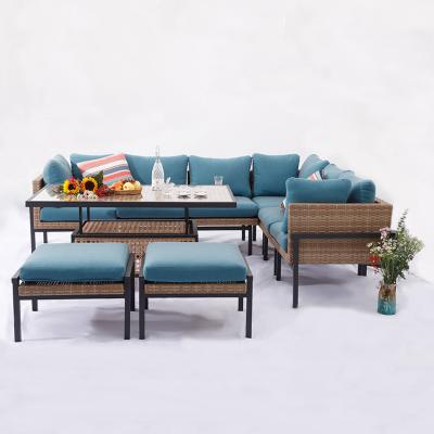 China Outdoor Patio Furniture Sets Patio Set Rattan Chair Wicker Sofa Conversation Set Patio Chair Backyard Lawn for sale