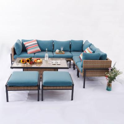 China Outdoor Patio Furniture Sets Patio Set Rattan Chair Wicker Sofa Conversation Set Patio Chair Backyard Lawn for sale