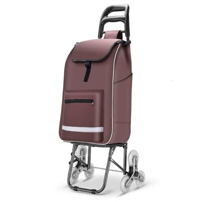China High Quality Wholesale 6 Wheel Foldable Aluminium Alloy Collapsible Carts Shopping Trolley With Seat for sale