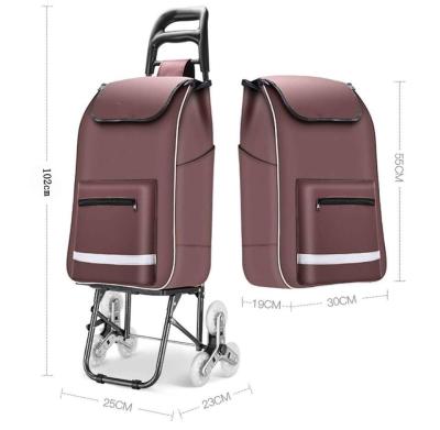 China High Quality Wholesale 6 Wheel Foldable Aluminium Alloy Collapsible Carts Shopping Trolley With Seat for sale