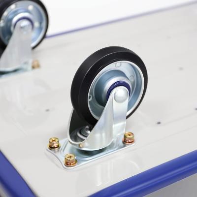 China Folding Steel Trolley Platform Handtruck Brake Heavy Industrial Flatbed Truck Logistics Warehouse Handling for sale