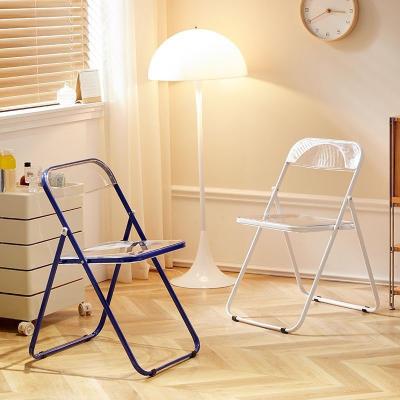 China Modern Acrylic Stackable, Plastic Folding Dining Room Armless Home Comfortable Event Chair, Clear, Transparent for sale