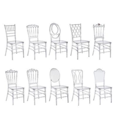 China Clear Dining Chairs Crystal Transparent Seat, Modern Dining Chairs, Side Chairs for Wedding Party Event Reception for sale