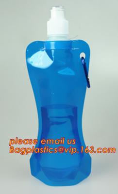 Cina Confezione da 3 borracce sportive pieghevoli, bottiglie da viaggio pieghevoli a prova di perdite per campeggio ed escursionismo, capacità 480 ml in vendita