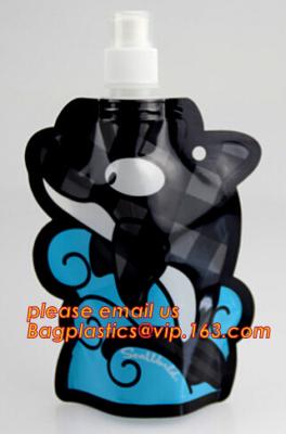Cina Confezione da 3 borracce sportive pieghevoli, bottiglie da viaggio pieghevoli a prova di perdite per campeggio ed escursionismo, capacità 480 ml in vendita