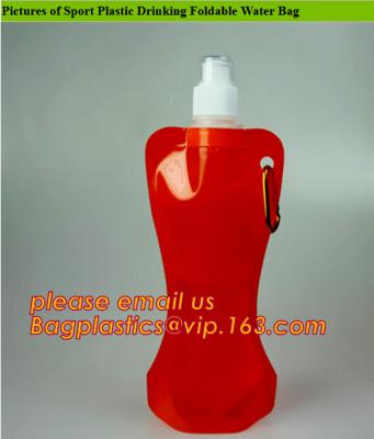 Cina Confezione da 3 borracce sportive pieghevoli, bottiglie da viaggio pieghevoli a prova di perdite per campeggio ed escursionismo, capacità 480 ml in vendita