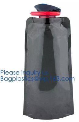 Cina Bottiglia di acqua flessibile solida Carabiner, sacchetto pieghevole dell'acqua di bottiglie di acqua flessibile - bottiglia di acqua riutilizzabile di viaggio in vendita