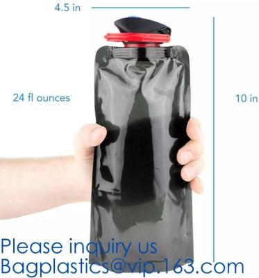 Cina Bottiglia di acqua flessibile solida Carabiner, sacchetto pieghevole dell'acqua di bottiglie di acqua flessibile - bottiglia di acqua riutilizzabile di viaggio in vendita