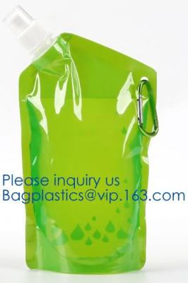 Cina Bottiglia di acqua flessibile solida Carabiner, sacchetto pieghevole dell'acqua di bottiglie di acqua flessibile - bottiglia di acqua riutilizzabile di viaggio in vendita