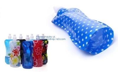 Cina Bottiglia di acqua flessibile solida Carabiner, sacchetto pieghevole dell'acqua di bottiglie di acqua flessibile - bottiglia di acqua riutilizzabile di viaggio in vendita