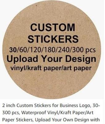 Cina Custom Stickers Your Design Here Business 120 Pcs Rounded Square Kids Personalized Gifts Packaging, Wedding in vendita