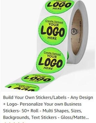 Cina Custom Stickers Your Design Here Business 120 Pcs Rounded Square Kids Personalized Gifts Packaging, Wedding in vendita