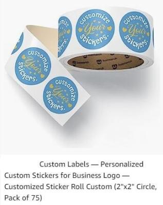 Cina Custom Stickers Your Design Here Business 120 Pcs Rounded Square Kids Personalized Gifts Packaging, Wedding in vendita