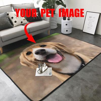 Cina Custom Rug Personalized Add Your Own Logo Image Text Photo Area Carpet Anti Slip Washable Decorative Door Mat in vendita