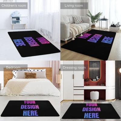 Cina Custom Rug Personalized Add Your Own Logo Image Text Photo Area Carpet Anti Slip Washable Decorative Door Mat in vendita