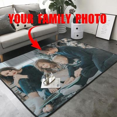 Cina Custom Rug Personalized Add Your Own Logo Image Text Photo Area Carpet Anti Slip Washable Decorative Door Mat in vendita