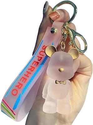 China Cartoon Bear Keychain Cute Crystal Keychain Suitable for Car Keys Bag Ornaments Decoration Gifts Suitable for Women for sale